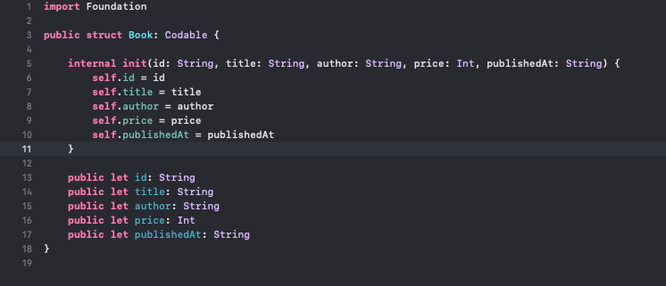 Swift - Struct のイニシャライザを Xcode で自動生成する - xyk blog