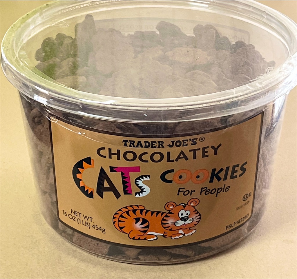 トレーダージョーズ CHOCOLATEY CATS COOKIES FOR PEOPLE - 田舎の小さな暮らしと世界のお菓子