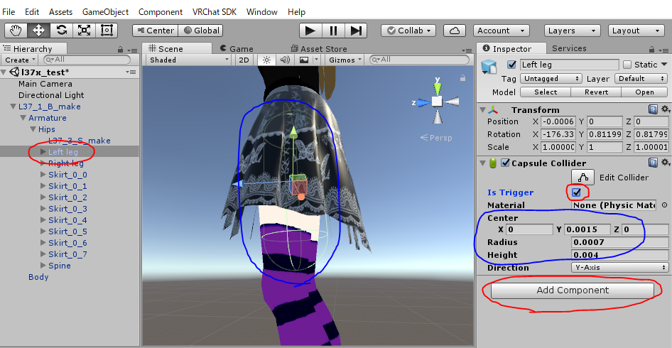 VRChat向けにunityでスカートっぽいスカートを作る(ClothとColliderのはなし ...