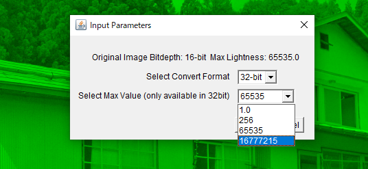 ImageJ / Python プログラミング Tips: 画像 bit 深度・最大値変換サンプルプログラム - 省型旧形国電の残影を求めて