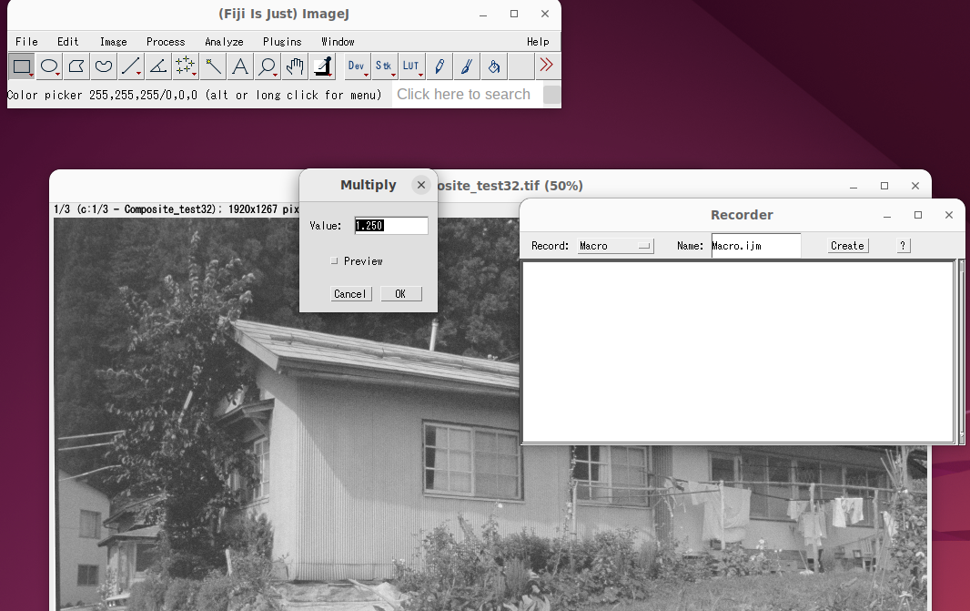 ImageJのコマンドをPythonのコードに落とす (2): bit 深度変更ほか - 省型旧形国電の残影を求めて