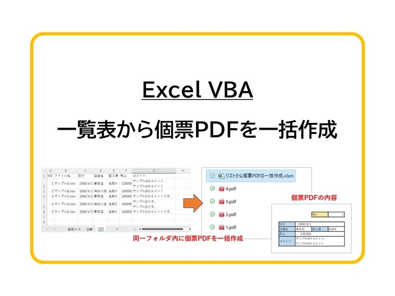 【Excel VBA】一覧表から個票PDFを一括作成 - shikumika’s diary