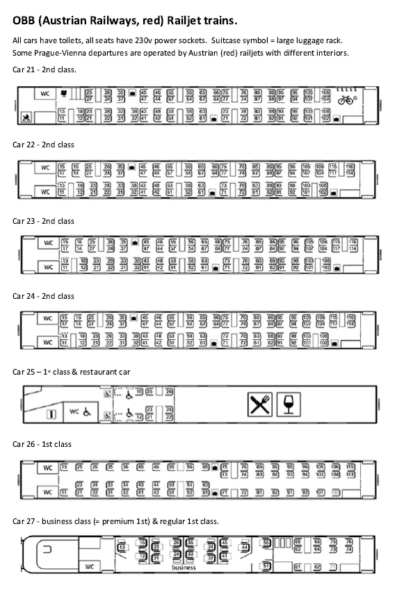 Railjetの座席表を確認する - 文書生活 : TEXT LIFE