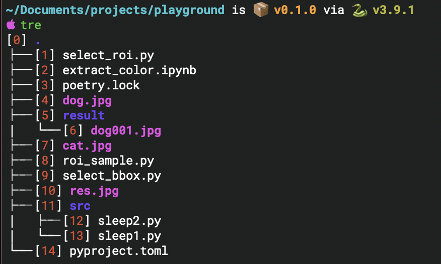 treeコマンドの改良版であるtreを試してみた - yiskw note
