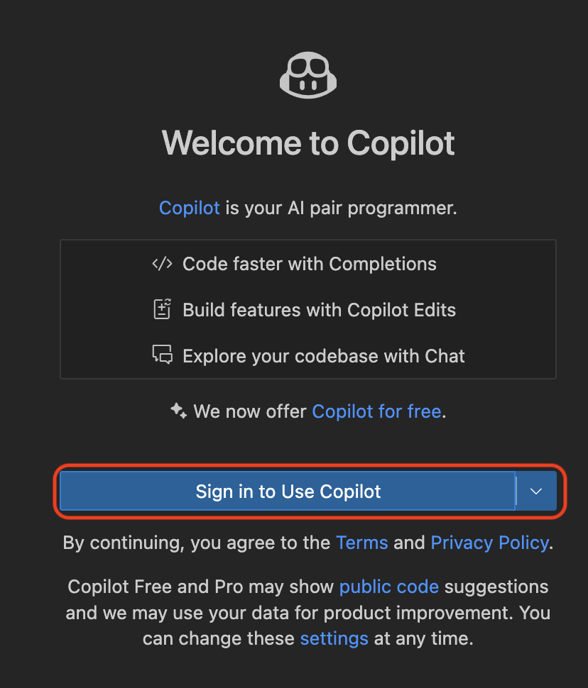 Visual Studio CodeでGitHub Copilotが利用できない場合：You must be signed in to use Copilot - 404ニキのBlog@hatena