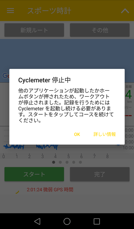 iosの人気サイクルアプリ「Cyclemeter」がAndroidにも登場したので試してみた。 - チャリオでカメオ。