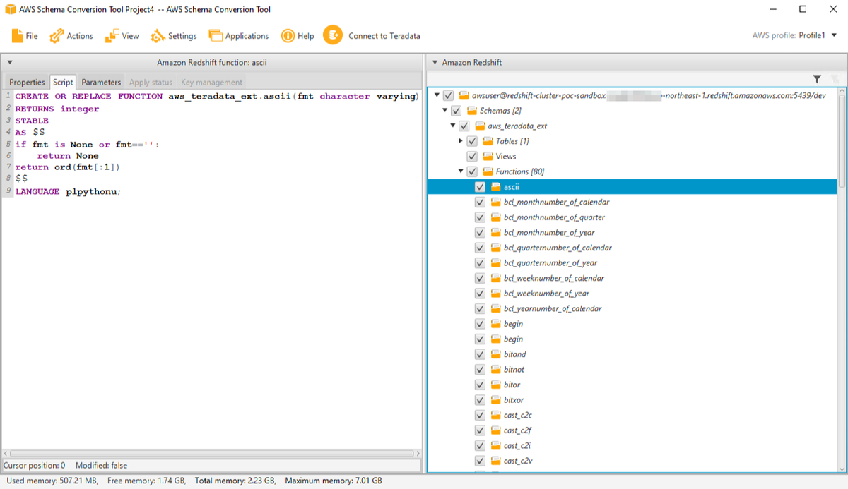 SCT で Teradata の拡張パックを Redshift にインストールする - ablog