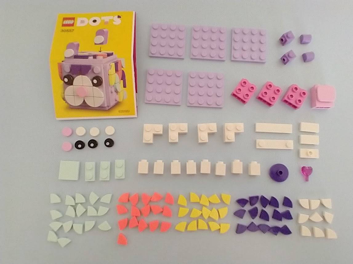 紫のかわいいうさぎ！ レゴ®ドッツ：LEGO® 30557 小さなキューブの写真立て。 - よう先生の日々