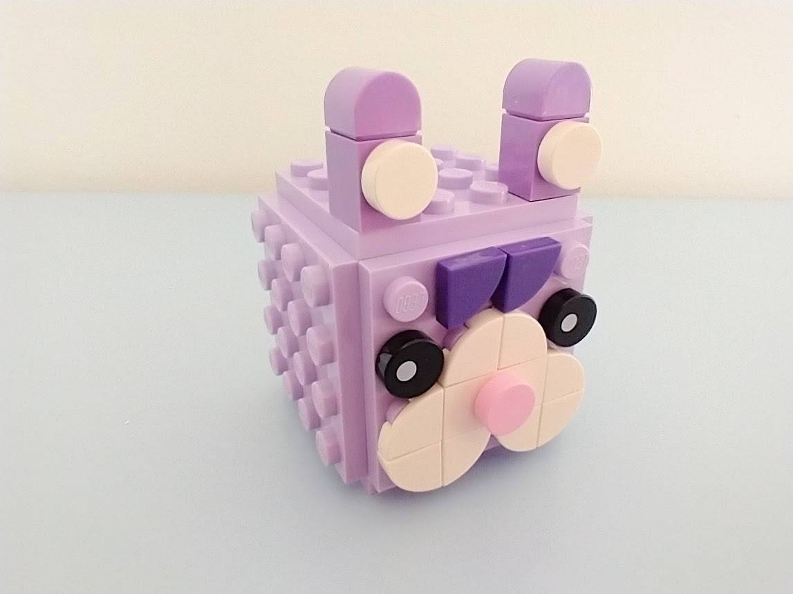 紫のかわいいうさぎ！ レゴ®ドッツ：LEGO® 30557 小さなキューブの写真立て。 - よう先生の日々