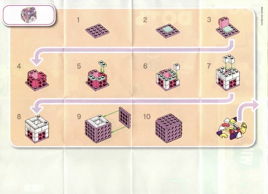 紫のかわいいうさぎ！ レゴ®ドッツ：LEGO® 30557 小さなキューブの写真立て。 - よう先生の日々