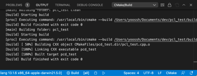 Mac + Visual Studio CodeでPoint Cloud Libraryを使う - yoossh’s diary
