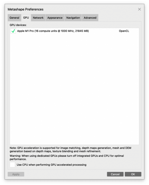 MetashapeがApple M1チップに正式対応 - yoossh’s diary