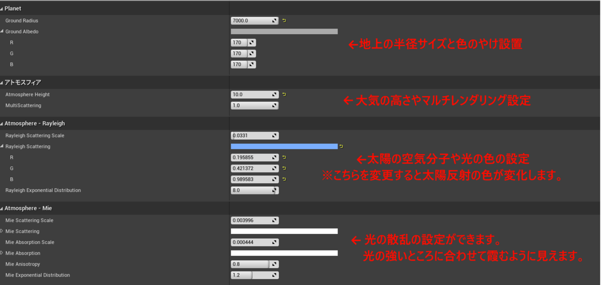【UE4】Sky Atmosphereを使って太陽と月の表現を試す - アルゴンUE4/UE5開発日記