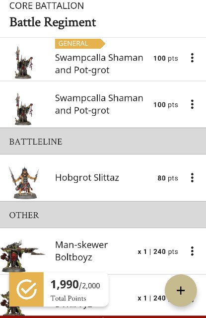 【AoS】クルールボゥイクラグノス入り2000ptロスター - たるいのウォーハンマーブログ