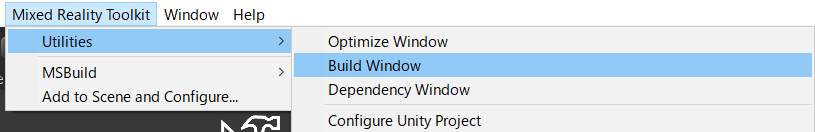MRTK v2 - Build Window - yotiky Tech Blog