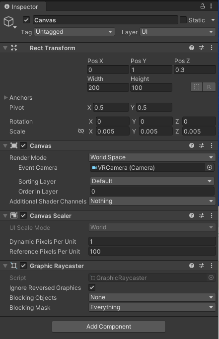 Unity (Oculus Quest) - SteamVR Plugin で手に追従するUI - yotiky Tech Blog