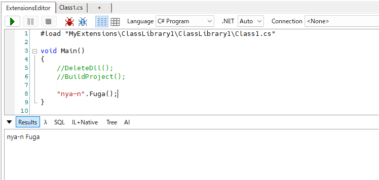 LINQPad - 拡張メソッド（My Extensions相当）をファイル分割して管理する - yotiky Tech Blog
