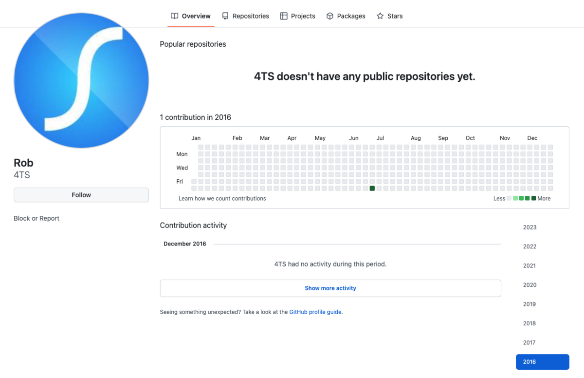 GitHubにて4tsというユーザ名を獲得したい→失敗 - よつメモ