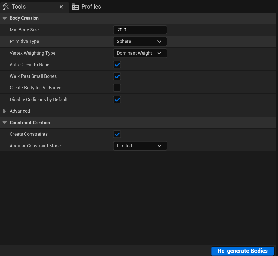 UE5 で Skeletal Mesh Editing Tool を使って、物理挙動で動くだけのキャラクターを作る - You are done!