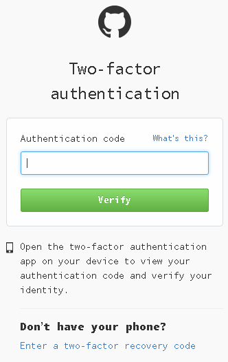 GitHubで二要素認証してみた - やってみる