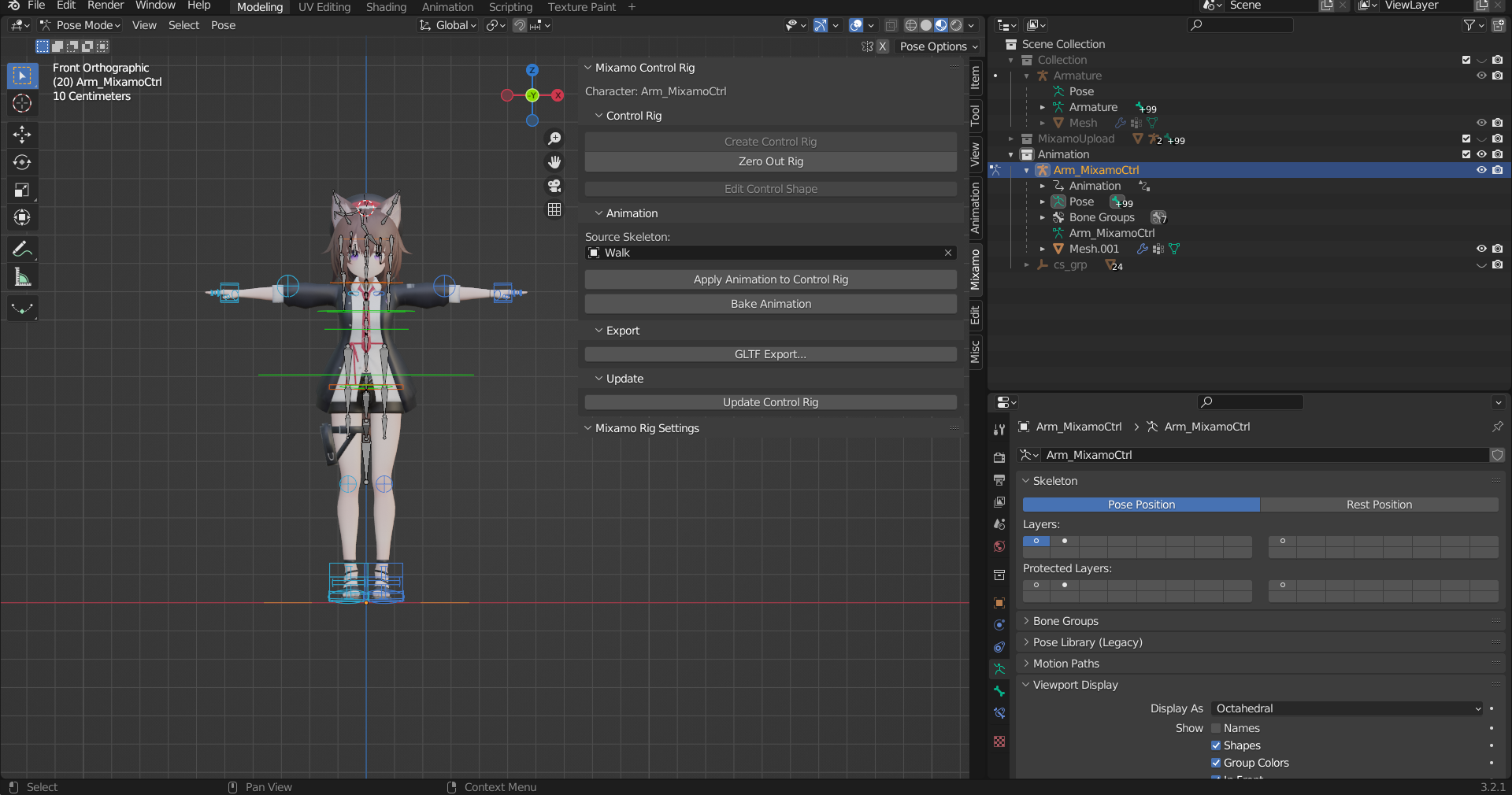 MixamoアニメーションをBlenderで調整しUnityで読み込む - yu00’s blog