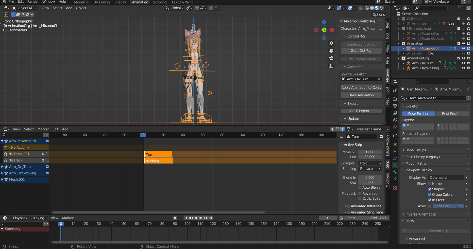 MixamoアニメーションをBlenderで調整しUnityで読み込む - yu00’s blog