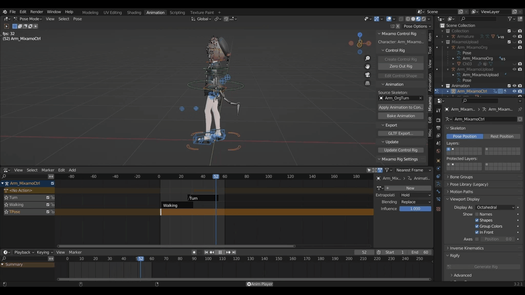 MixamoアニメーションをBlenderで調整しUnityで読み込む - yu00’s blog