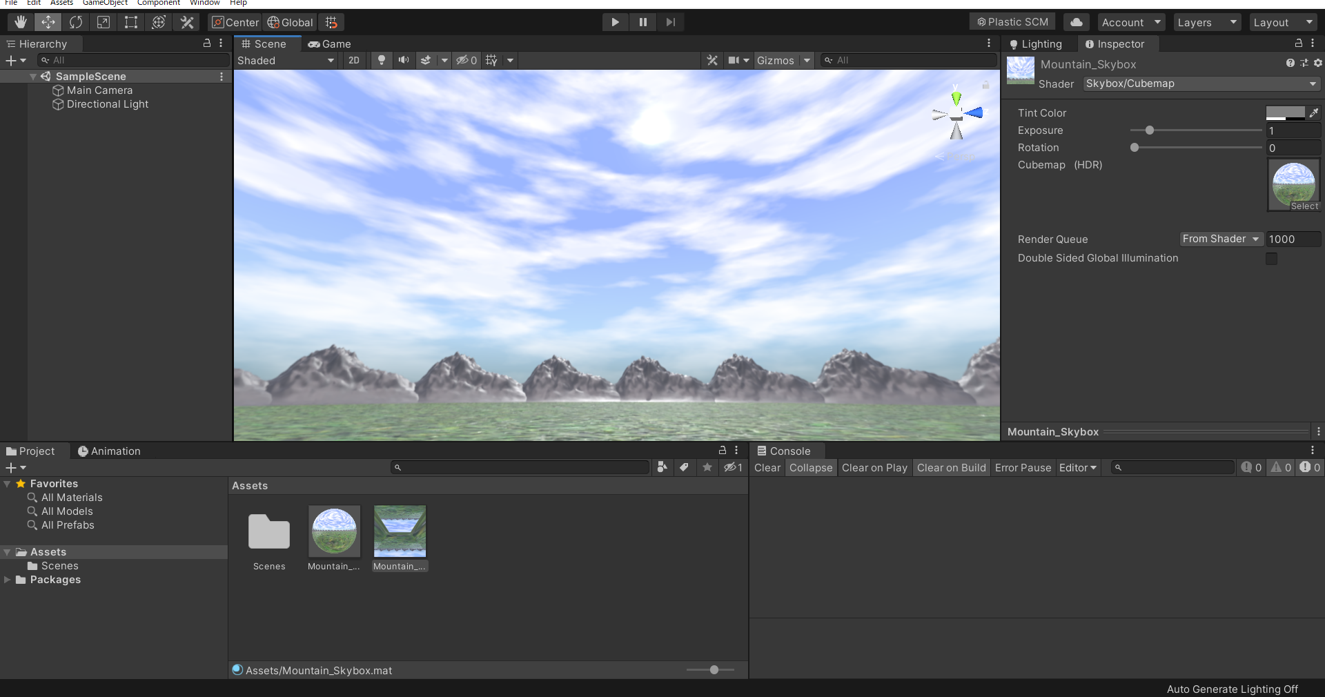 BlenderとUnityで山に囲まれたSkyboxを作る - yu00’s blog