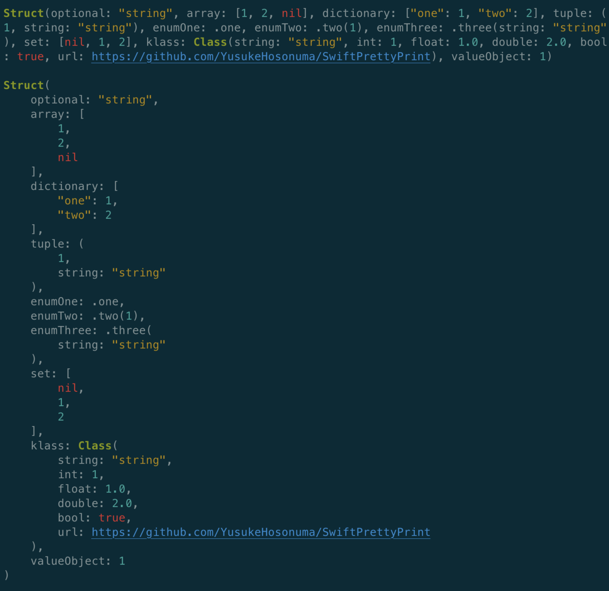 SwiftPrettyPrint 1.2.0 をリリースしました。 - ペンギン村 Tech Blog