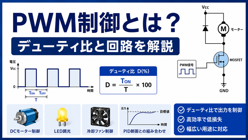 PWM制御とは？デューティ比と回路を解説 - Instant Engineering
