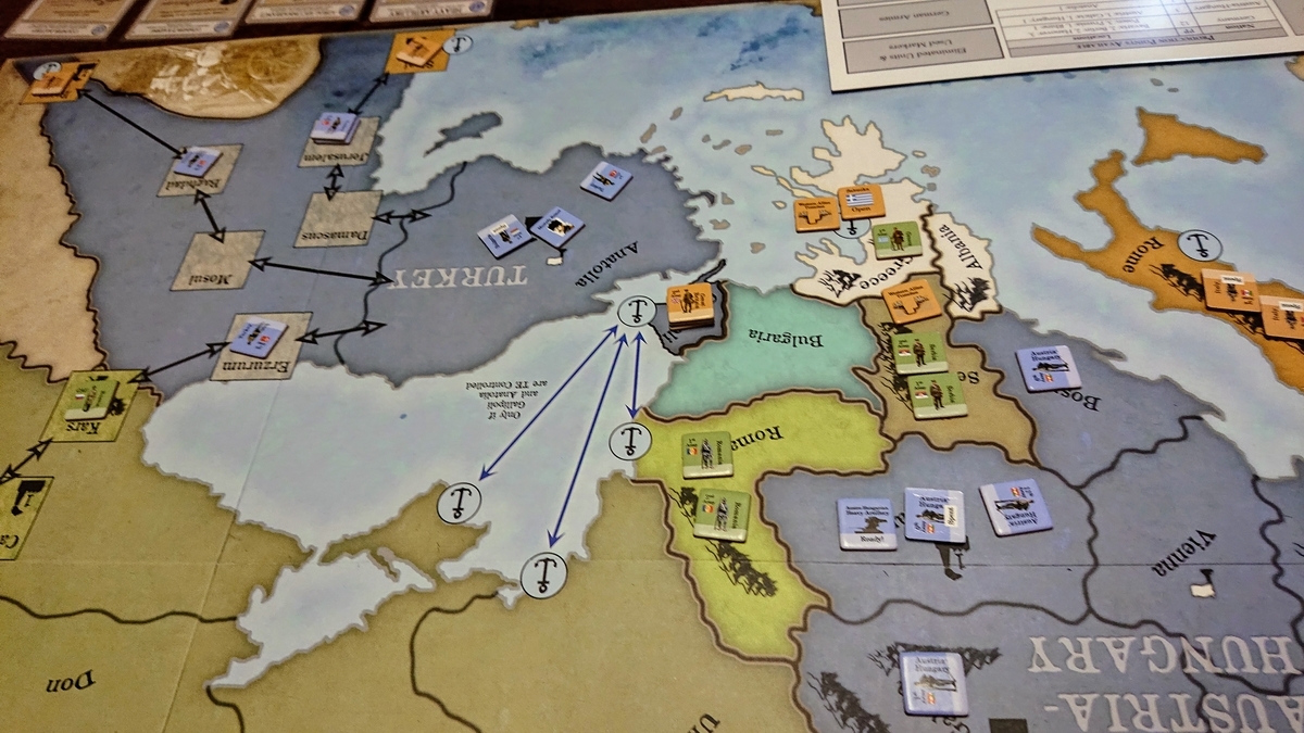 「The Lamps are Going Out : World War Ⅰ」（Compass Games）を対戦する（2/3 ...