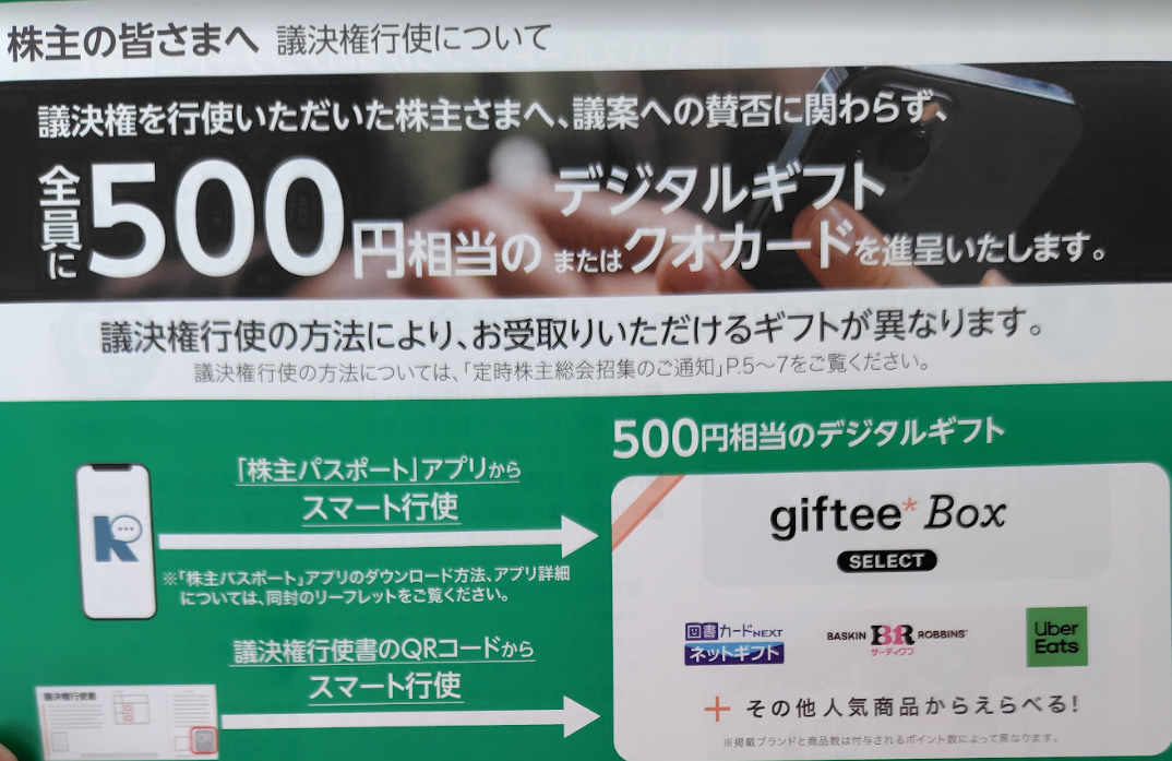 【株主優待生活】りそなHDの議決権行使でデジタルギフト頂きました - yuki's daily life