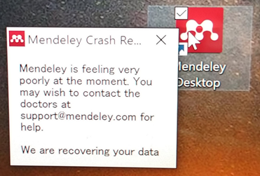 Mendeleyが一時、起動不能になり、その後無事回復！ 対処法備忘録 - 燃え尽き脳神経内科医の備忘録・学習記録
