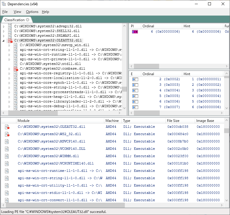 Windows10以降で.exeや.dllの依存関係を調べる方法（ Dependencies ） - 放浪猫