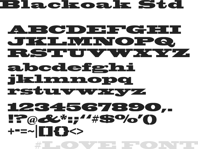 書体見本「Blackoak Std」 - 有美香のブログ（模索中）