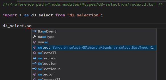 VS CodeでTypecript 2.0 + D3.js v4を補完できるようにする（暫定対処） - Technically, technophobic.