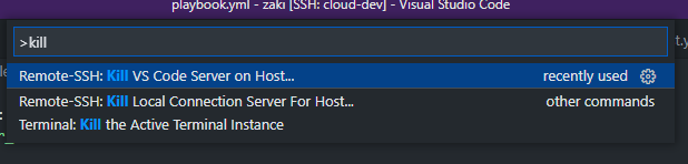 VS CodeのRemote Development SSHのサーバー側のプロセスを再起動する - zaki work log