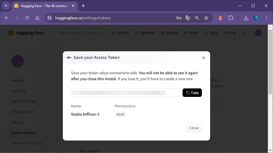Hugging Face のアクセストークンの発行の仕方 - ジャコ Lab