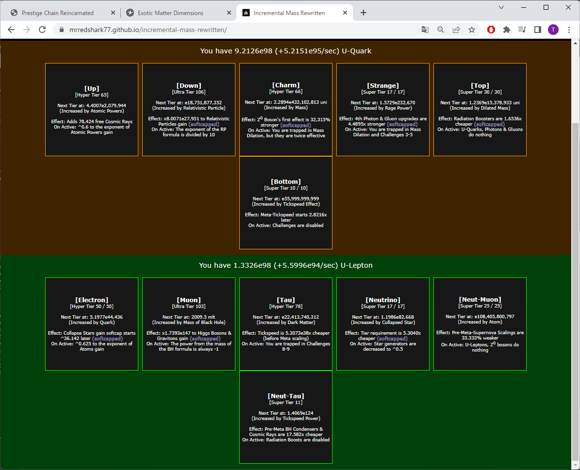 Incremental Mass Rewritten 4回目 - 放置ゲームとか、好きだからああああ！