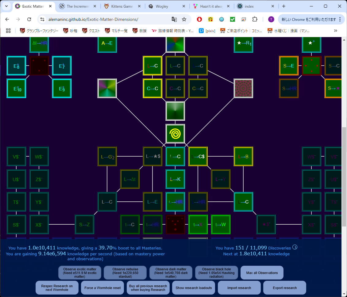 Exotic Matter Dimension 6回目 - 放置ゲームとか、好きだからああああ！