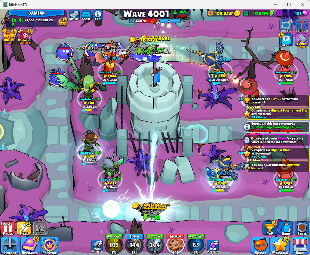 IdleHero TD 6回目 - 放置ゲームとか、好きだからああああ！