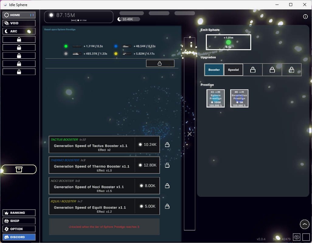 Idle Sphere 1回目 - 放置ゲームとか、好きだからああああ！