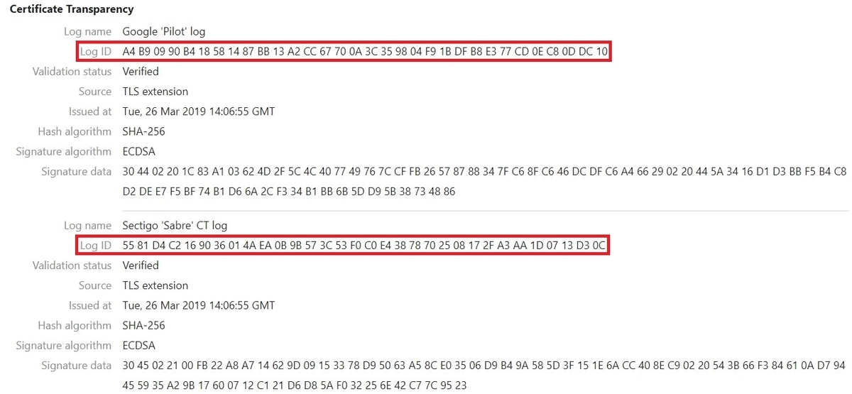 SCT（Signed Certificate Timestamp）のLogIDについて - zkat’s diary