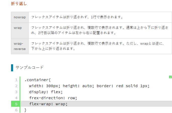 css boxを折り返し - zono note